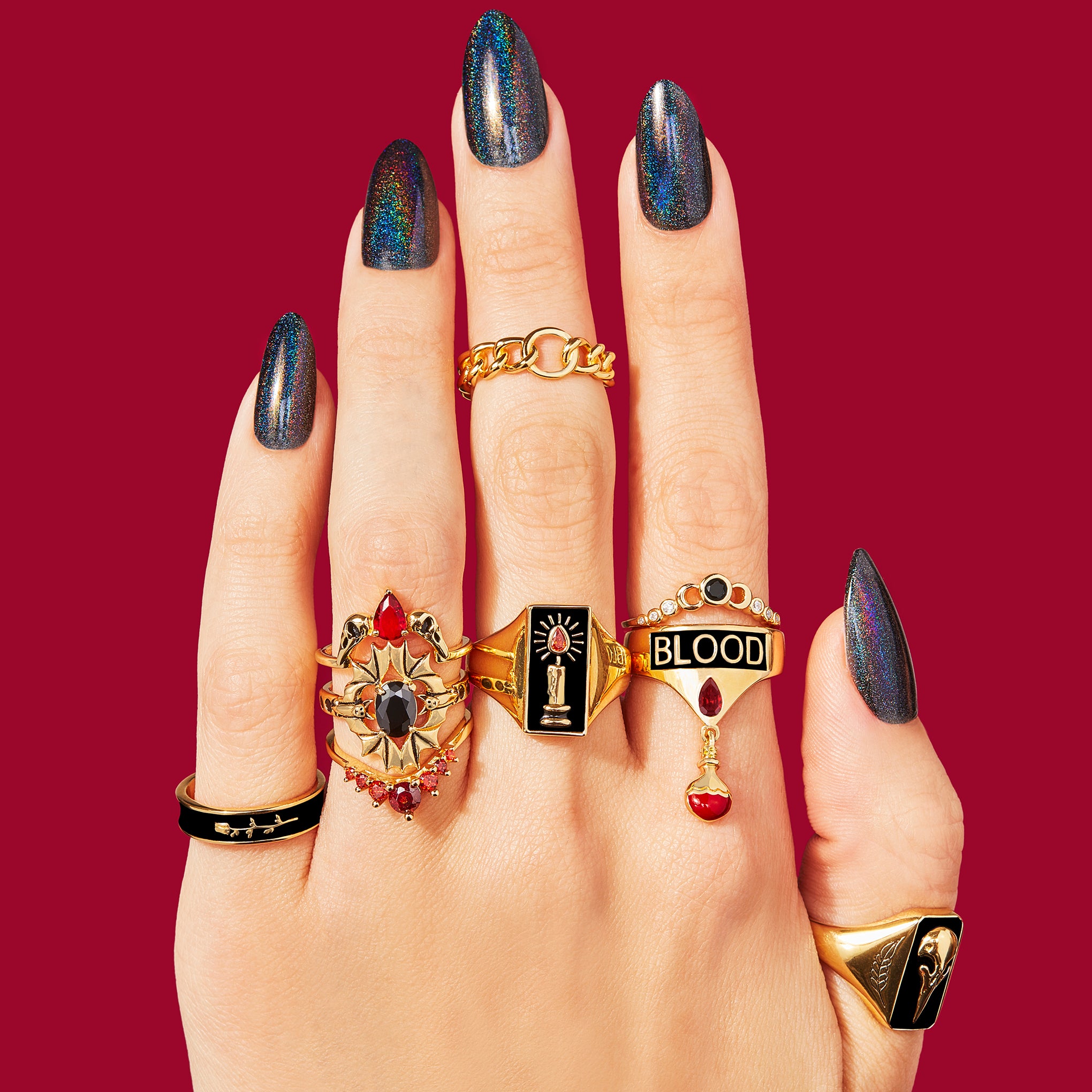 Little Rooms Red Corvus Ring