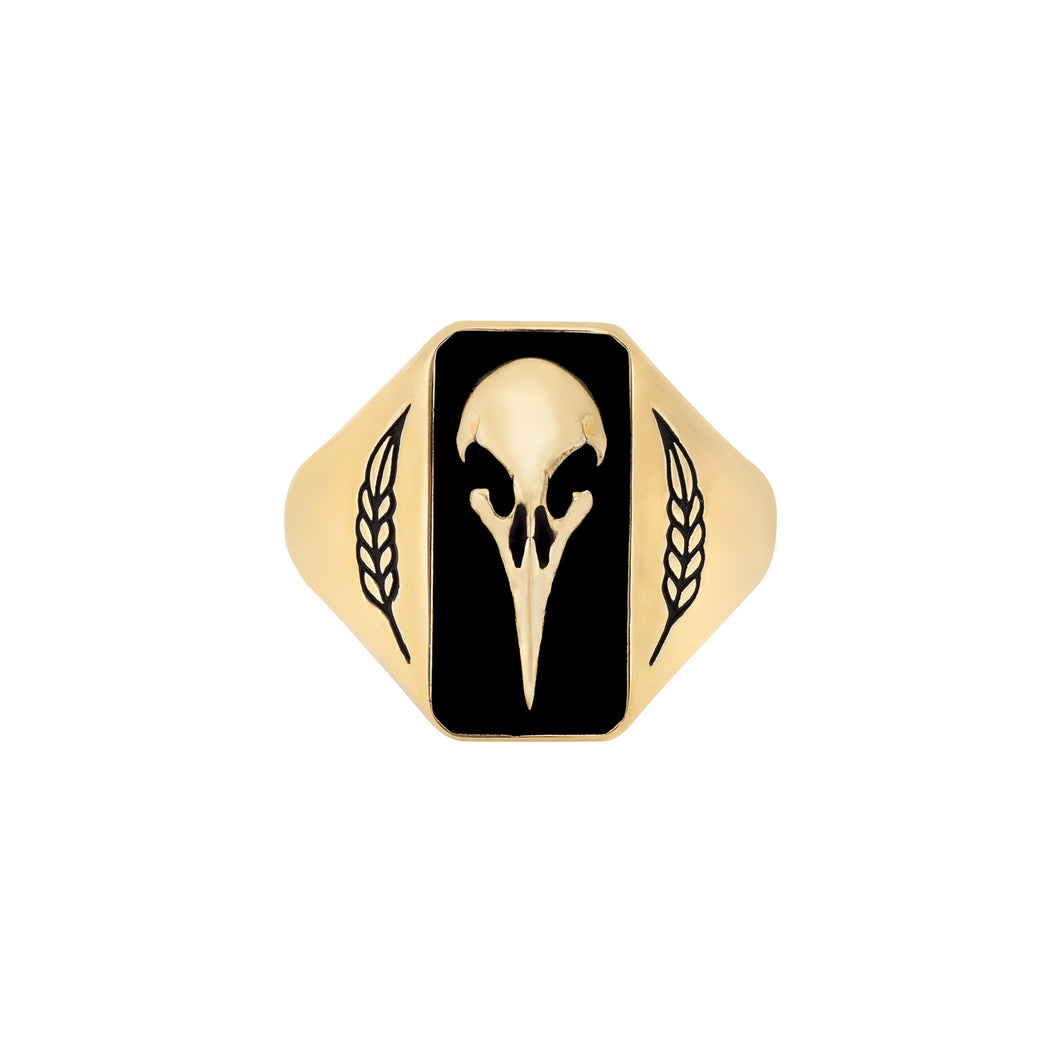 Little Rooms Bird Skull Signet Ring little-rooms-bird-skull-signet-ring